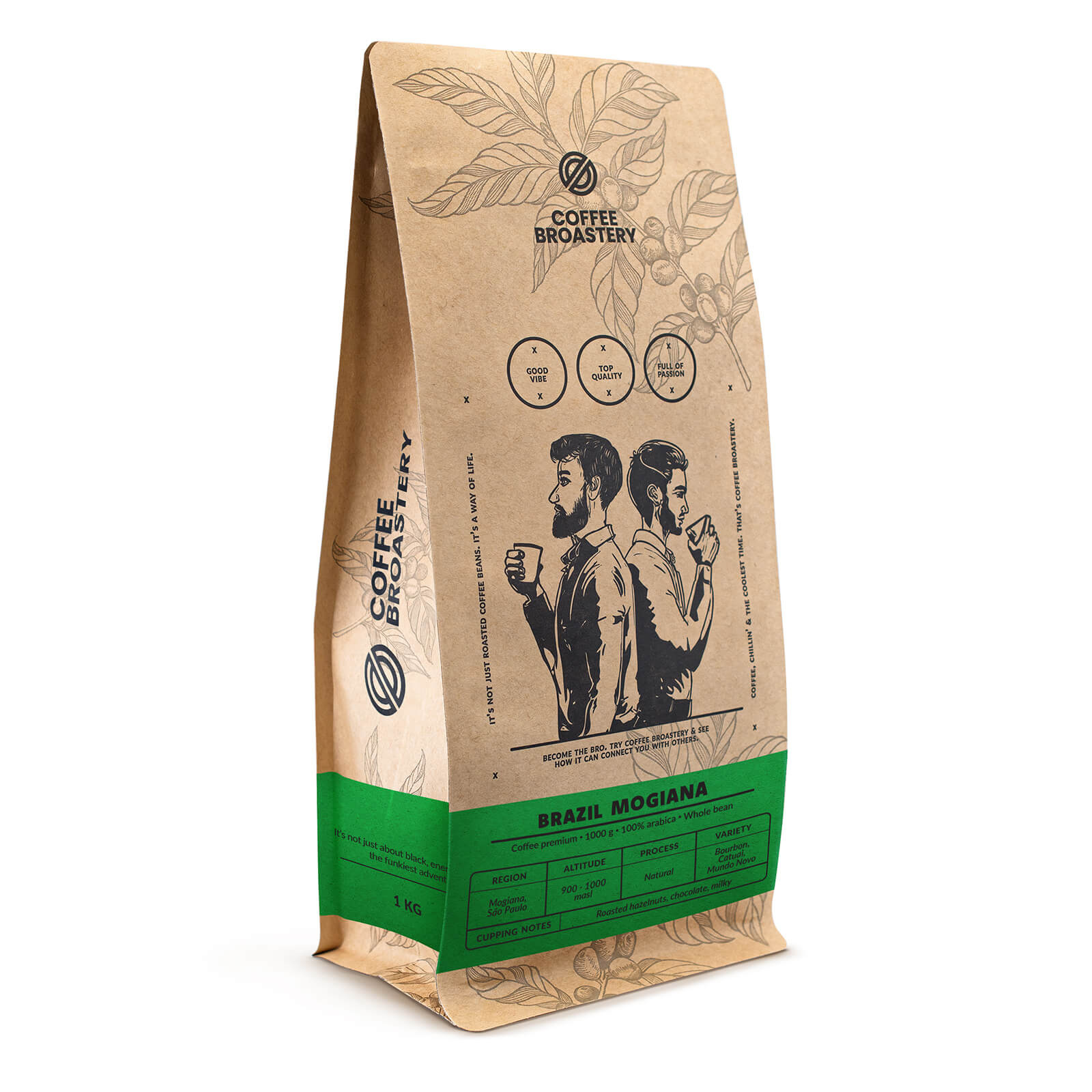Coffee Broastery - Kawa ziarnista Brazil Mogiana Premium 1 kg 1000g - yerba mate sklep Poyerbani.pl