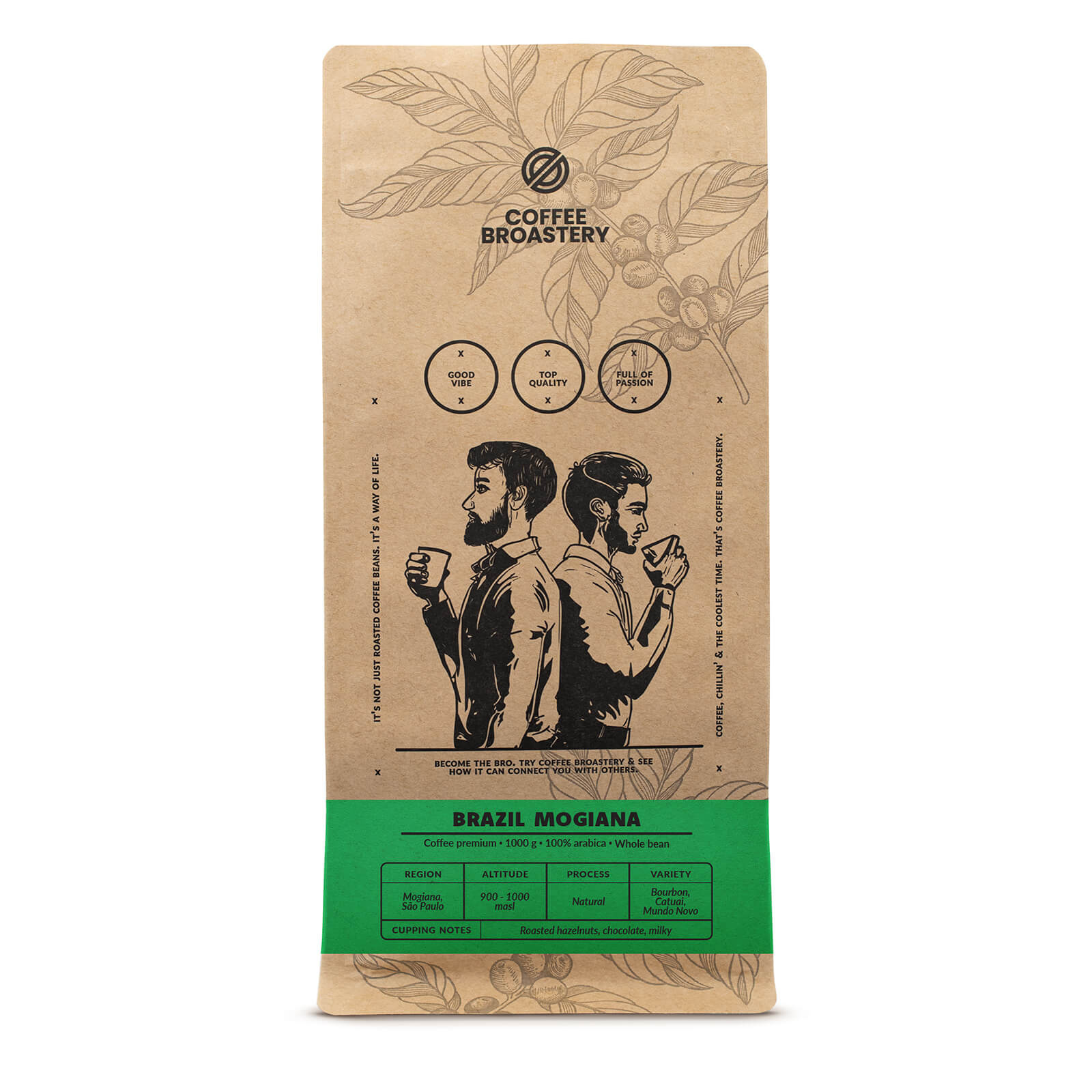 Coffee Broastery - Kawa ziarnista Brazil Mogiana Premium 1 kg 1000g - yerba mate sklep Poyerbani.pl